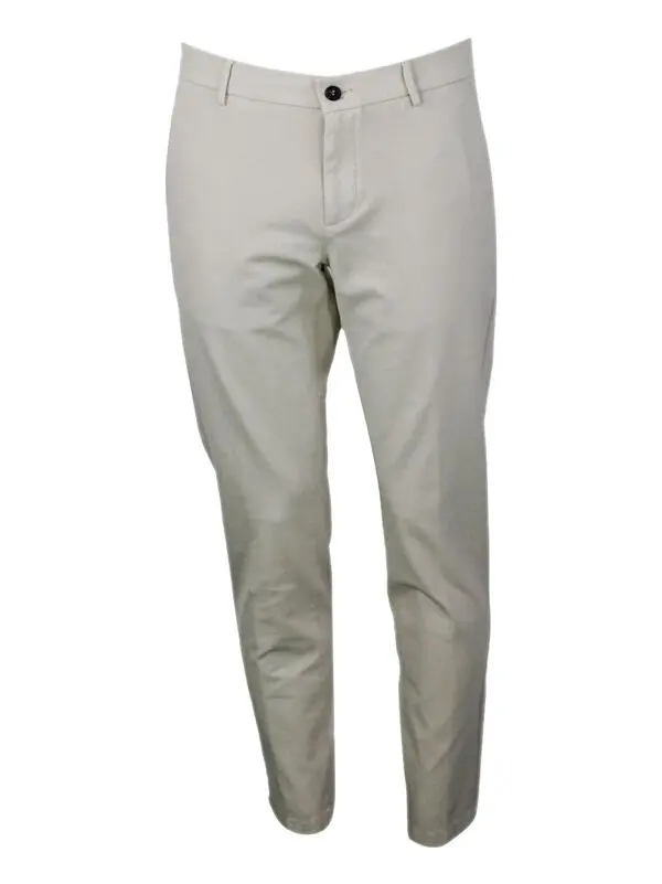 Eleventy Trousers With Welt Pockets - Beige