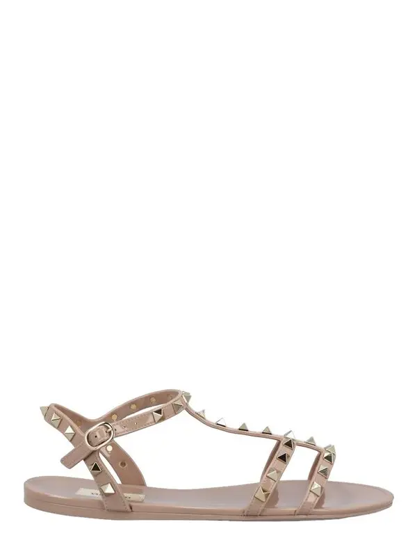 Valentino Garavani Low Rubber Sandals - Beige