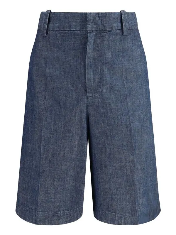 JIL SANDER Cotton Bermuda Shorts - Blue