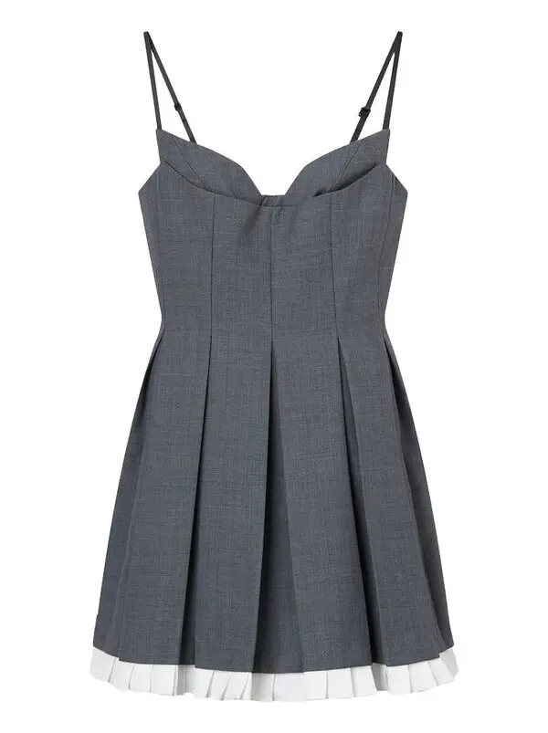SHUSHU/TONG Layered Hem Dress - Grey