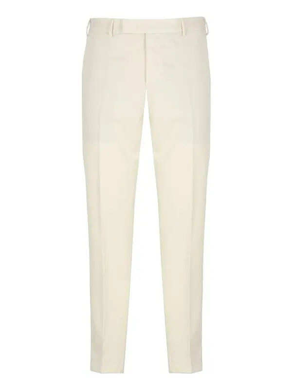 PT TORINO Tailored Virgin Wool Trousers - Beige