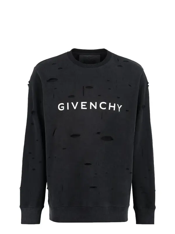 Givenchy Cotton Crew-neck Sweatshirt - Black