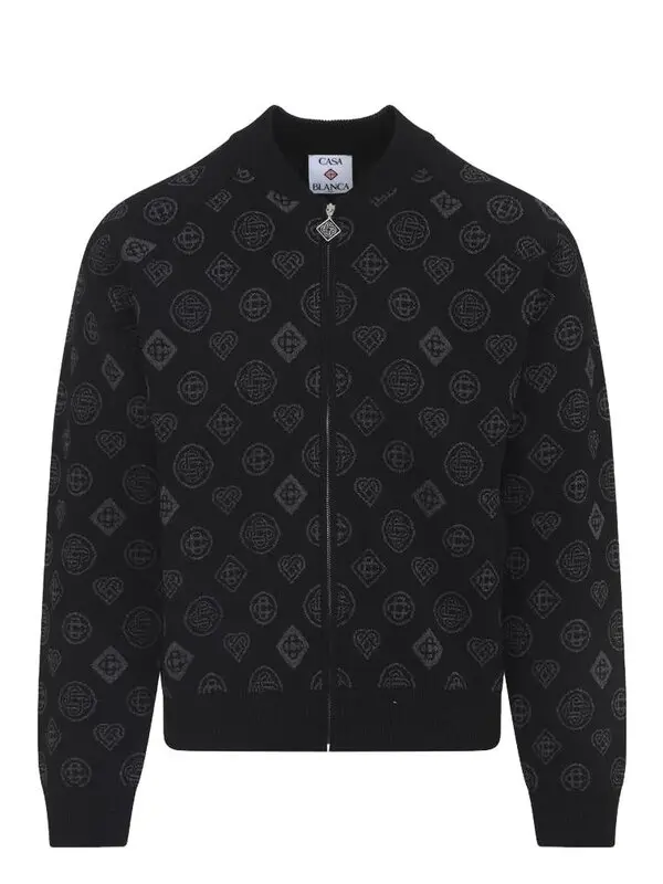 Casablanca City Jacquard Bomber Jacket - Black