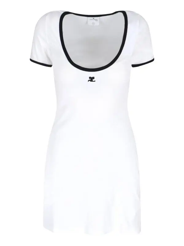 COURREGES Cotton Dress - White