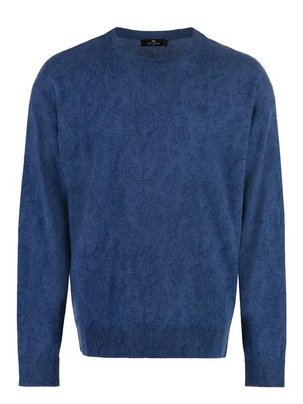 Etro Crew-neck Wool Sweater - Blue