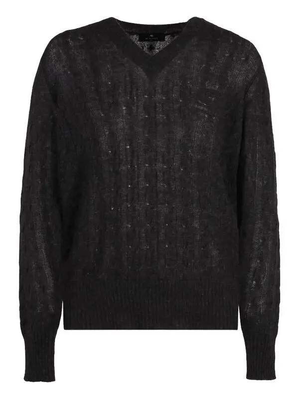 Etro Cashmere Cable-knit Sweater - Black