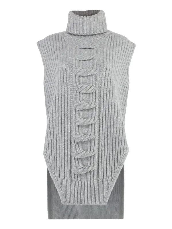 Stella McCartney Cashmere-wool Blend Knitted Vest - Grey