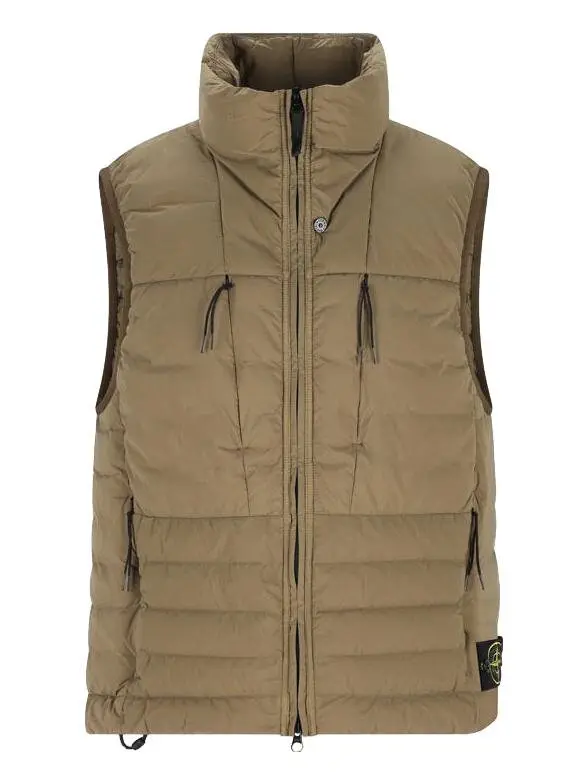 Stone Island Seamless Tunnel Nylon Down-tc Vest - Military Green