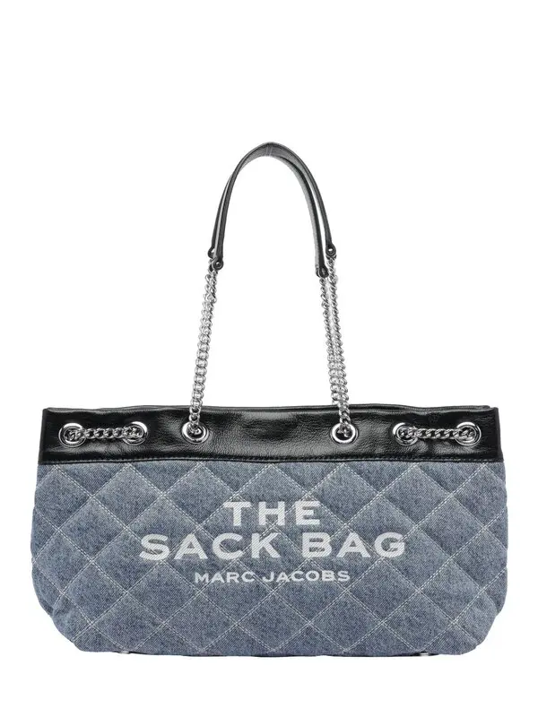 Marc Jacobs The Quilted Denim Chain Sack Bag - Blue