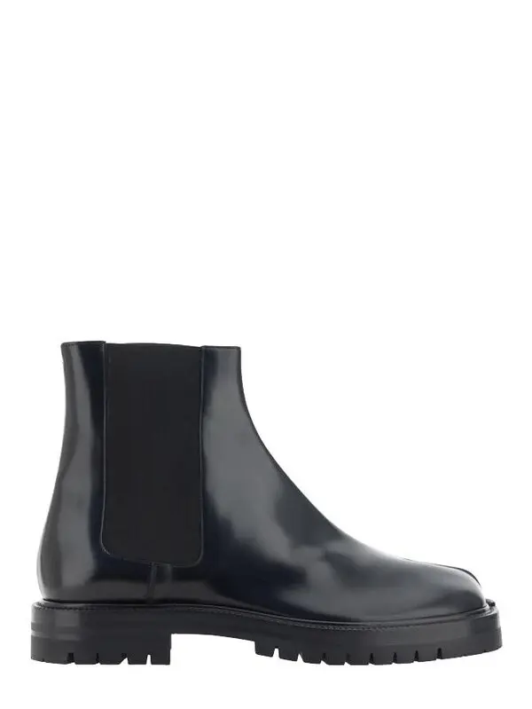 MAISON MARGIELA Tabi Chelsea Leather Ankle Boots - Black