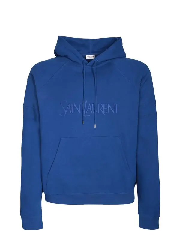 Saint Laurent Cotton Hoodie - White