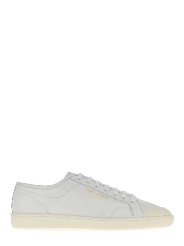 Saint Laurent Gym Leather Sneakers - White