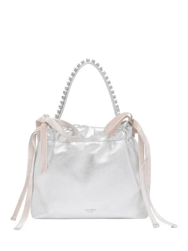 JIMMY CHOO Drawstring Mini Tote Bag - Silver