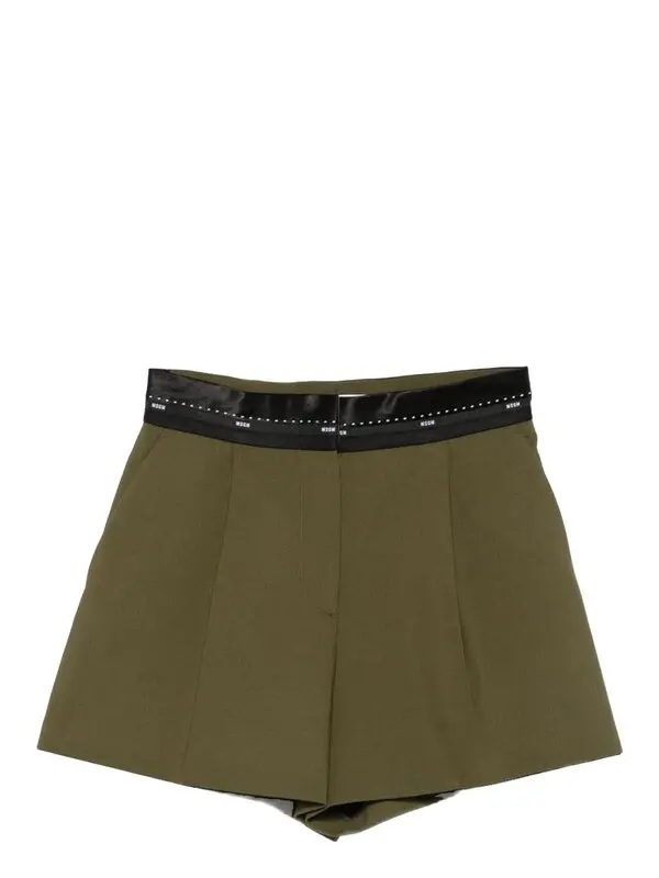 MSGM Logo Shorts - Green