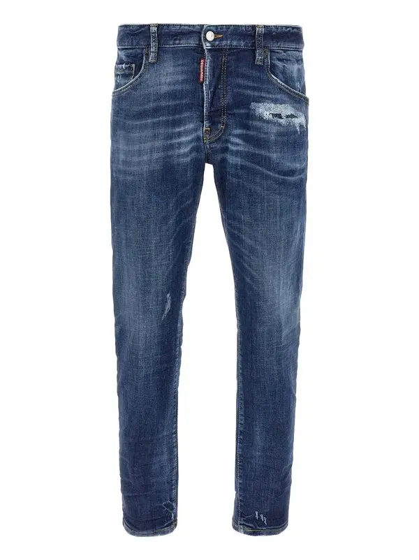 Dsquared2 Stretch Cotton Denim Skater Jeans - Blue