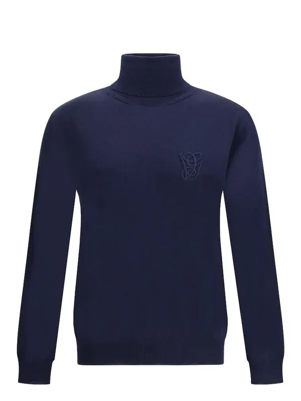 Valentino Garavani Virgin Wool Turtleneck Sweater - Blue