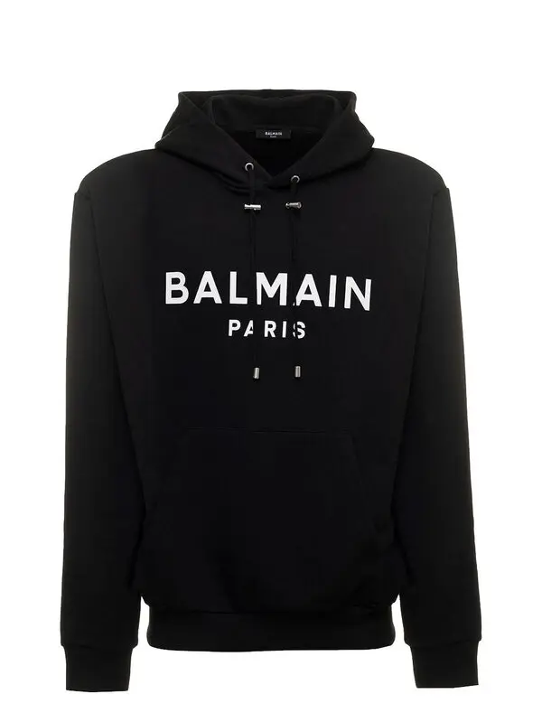 Balmain Logo Print Hoodie - Multicolor