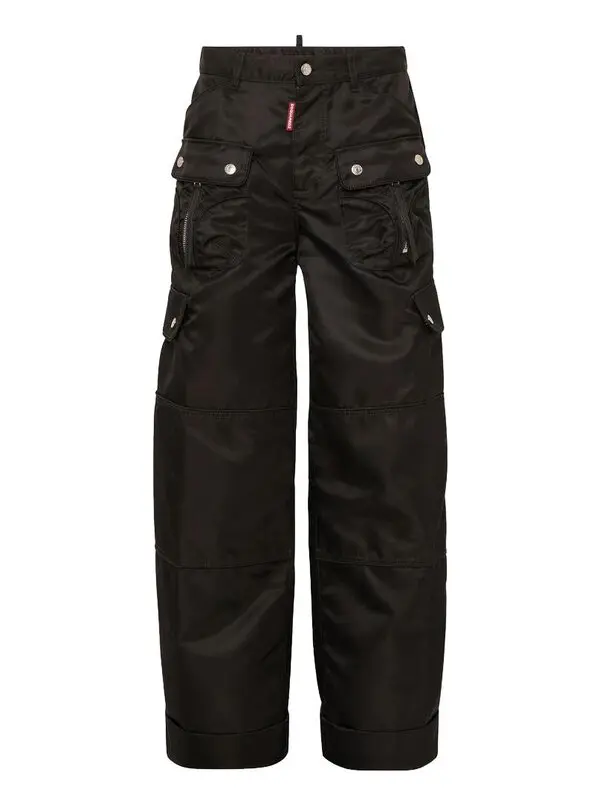 Dsquared2 High-waisted Cargo Trousers - Black