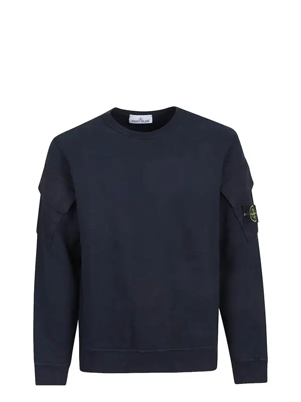Stone Island Cotton Crewneck Sweatshirt - Blue