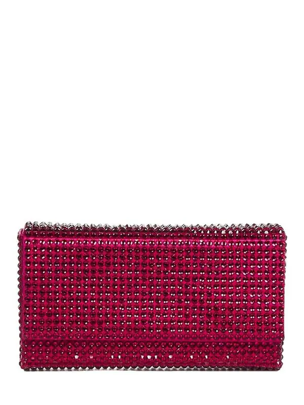 Amina Muaddi Super Amini Paloma Clutch - Red