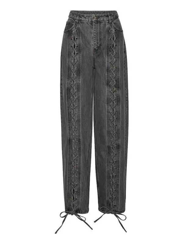 Remain Birger Christensen Laced Leg Denim - Grey