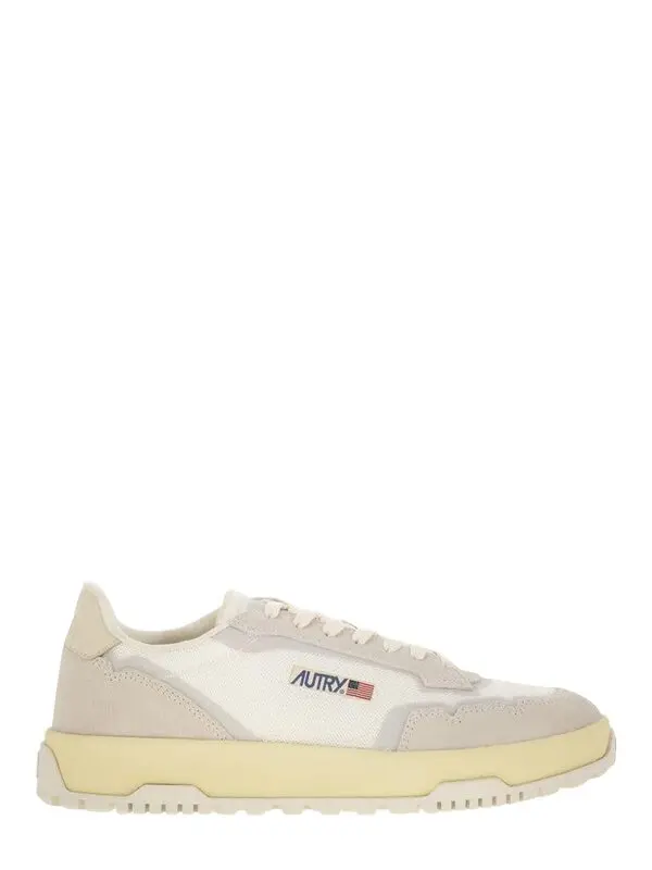 AUTRY Wildpace Fabric And Suede Trainers - White