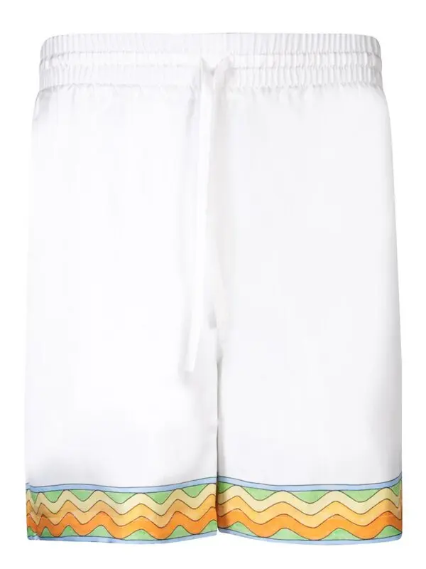 Casablanca Silk Shorts - White
