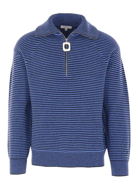 JW Anderson Striped Knit Sweater - Blue+black