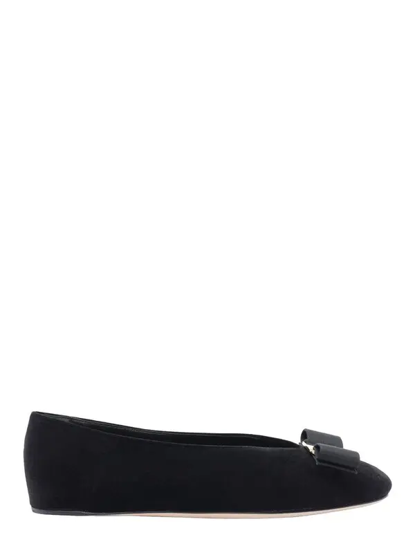 FERRAGAMO Vanna Flat Ballerinas - Black