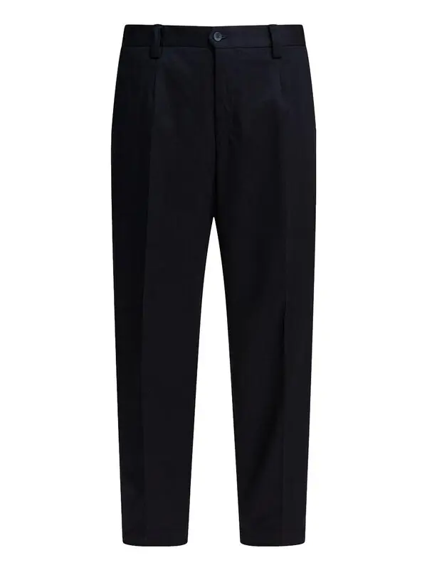 BRIGLIA 1949 Tailored Trousers Slim Fit Solid Color - Blue