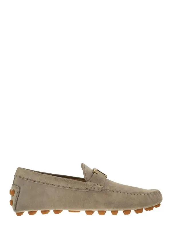 TOD'S Gommino Bubble Suede Loafers - Grey