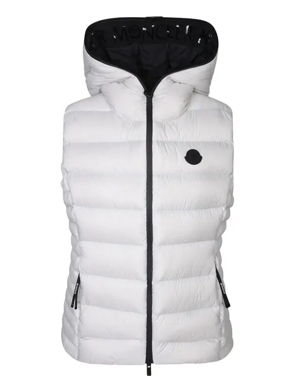 Moncler Padded Vest With Hood - White