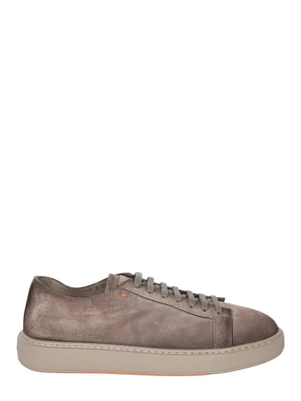 Santoni Low-top Suede Sneakers - Beige