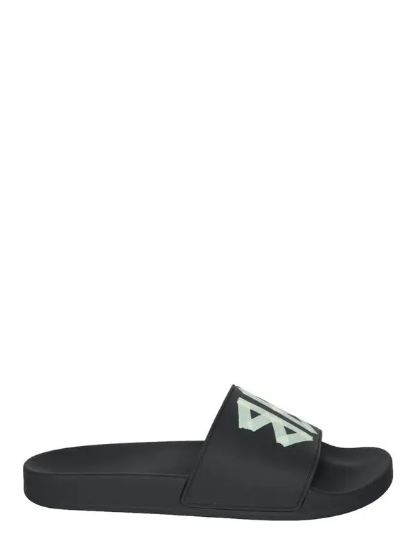 Balenciaga Logo Sandals - Black