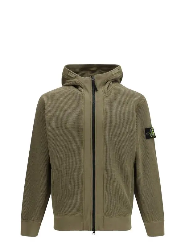 Stone Island Ghost Cotton Hoodie - Green
