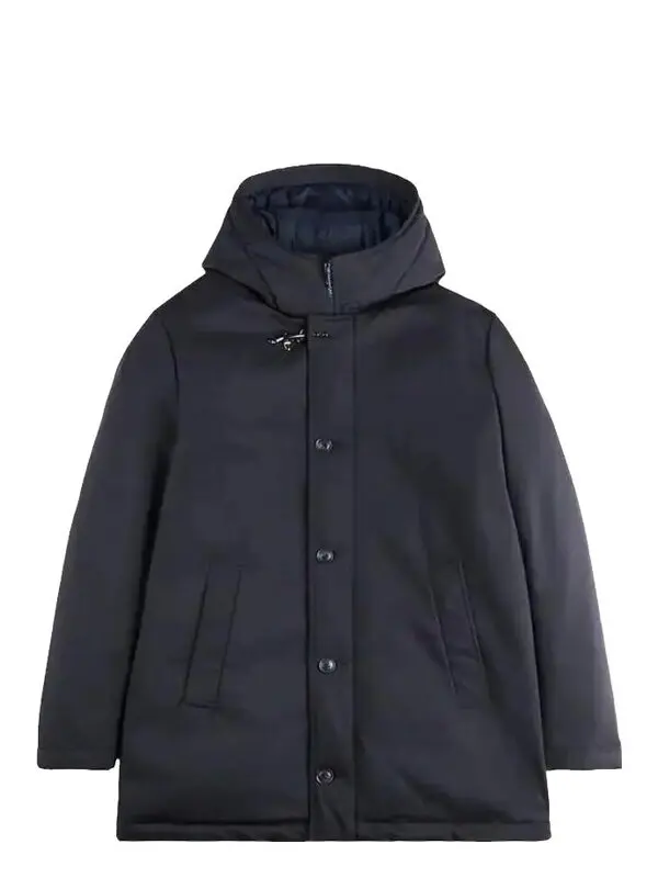 FAY Hooded Pea Coat - Blue