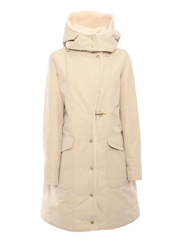 FAY Padded Cotton-blend Parka - White