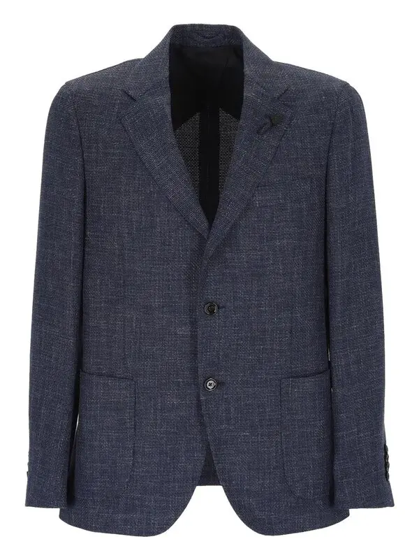 LARDINI Oxford Jacket - Blue