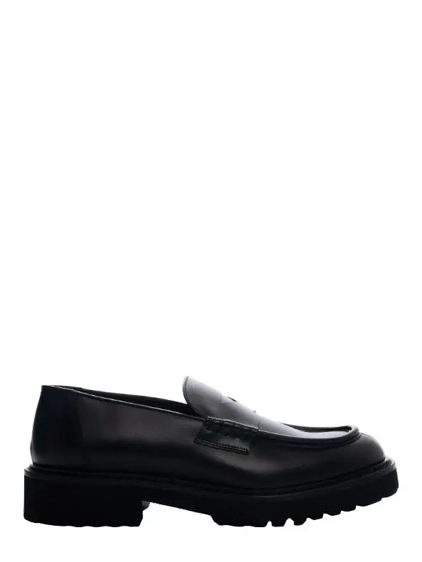 DOUCAL'S Leather Loafers - Black