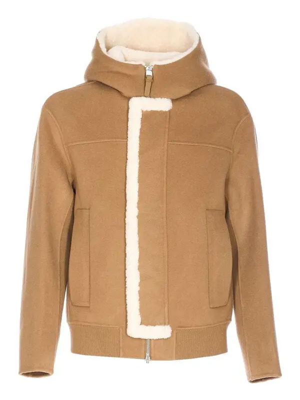 Mackage Jacket With Shearling Detail - Beige