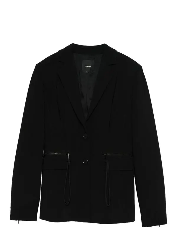 Pinko Faustina Single-breasted Blazer - Black