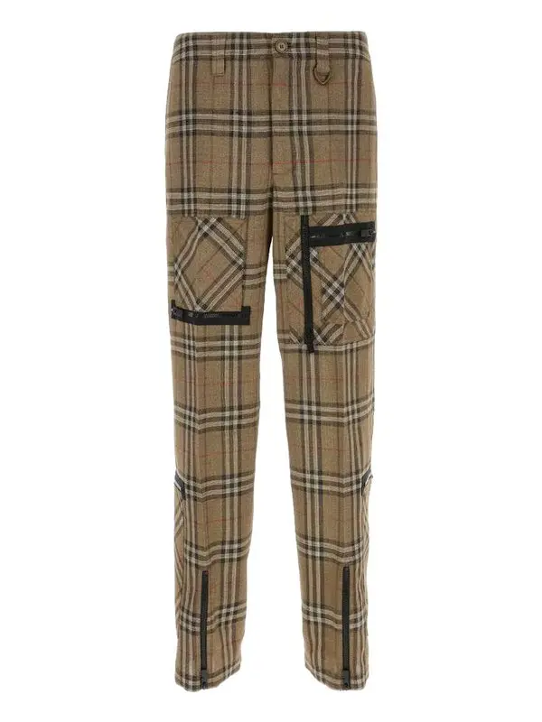 Burberry Embroidered Viscose Blend Cargo Pants - Multicolor
