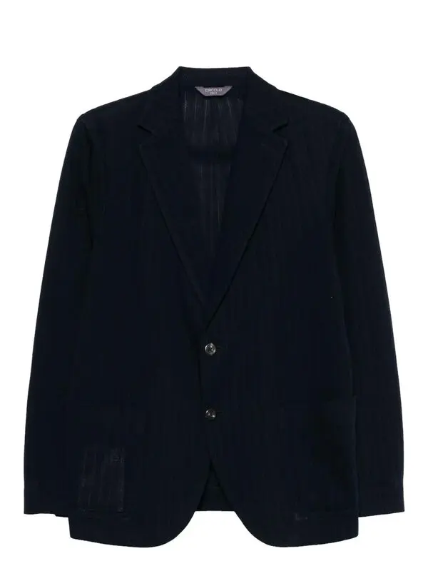 CIRCOLO 1901 Cotton Single-breasted Jacket - Blue