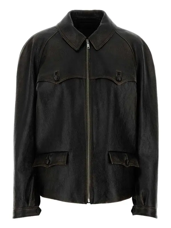 Prada Leather Jacket - Black