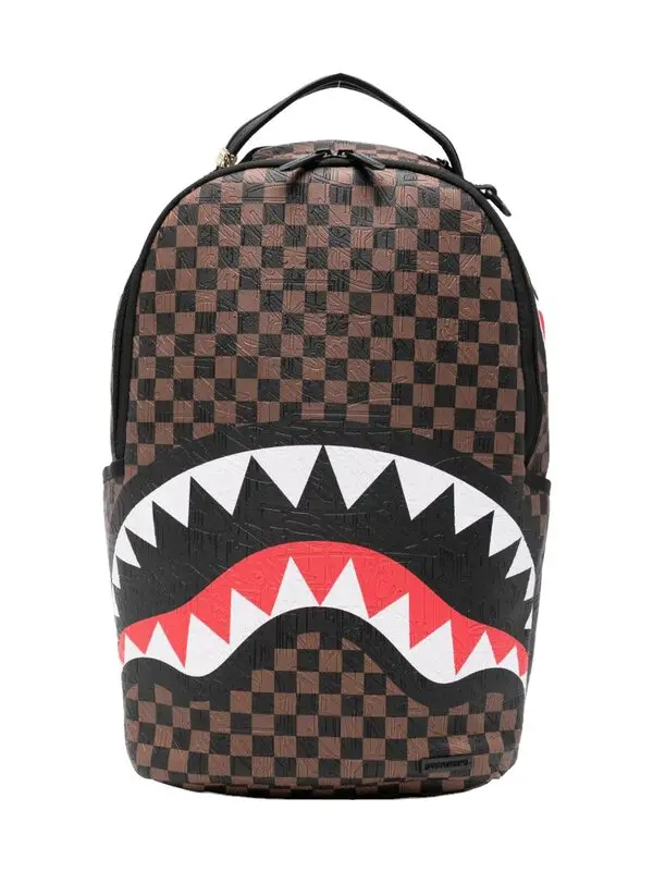 SPRAYGROUND Check Patterned Duffle Bag - Brown