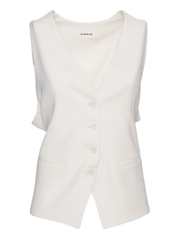 P.a.r.o.s.h Belted Vest - White