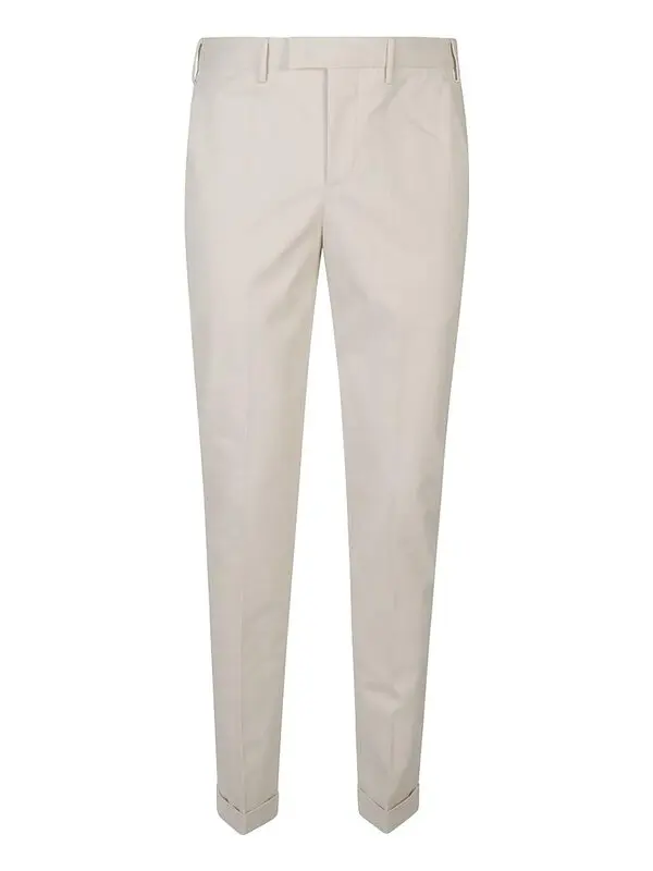 PT TORINO Master Flat Front Pants - White