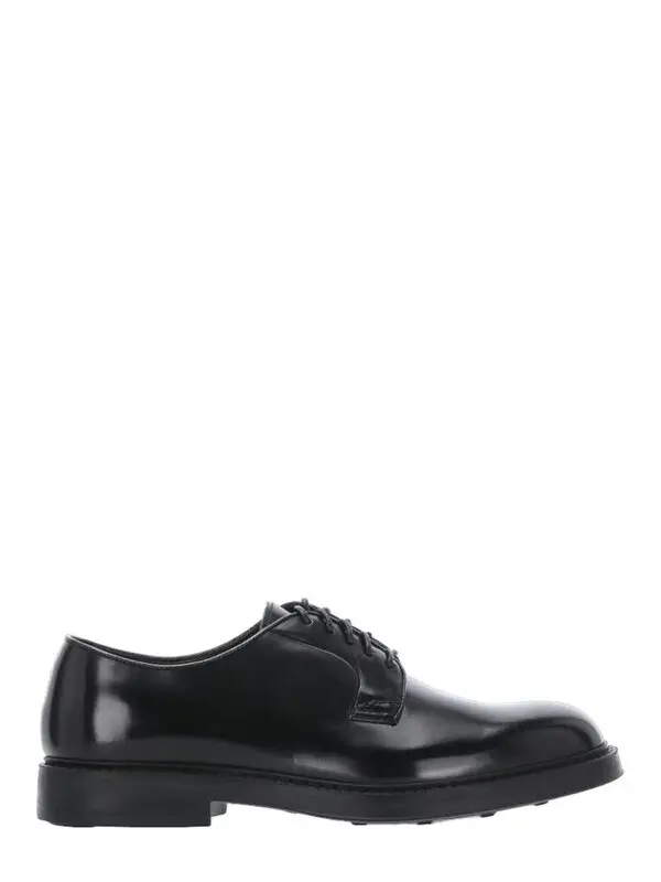 DOUCAL'S Smooth Leather Derby Shoes - Black