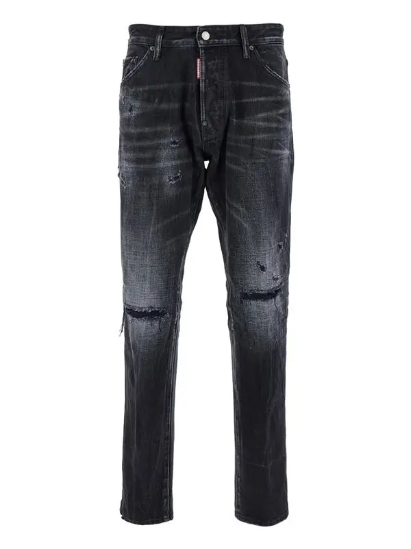 Dsquared2 Cool Guy' Five-pocket Jeans With Rips - Black