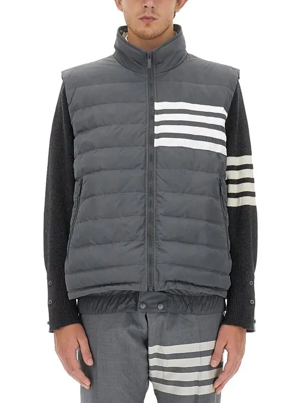 Thom Browne 4-bar Padded Vest - Grey